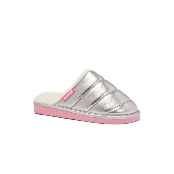 Justice | Shoes | Justice Girls Slippers Silver | Poshmark